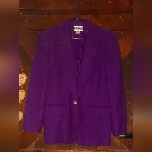 Pendleton | Jackets & Coats | Vintage Pendleton Purple Suit Jacket ...